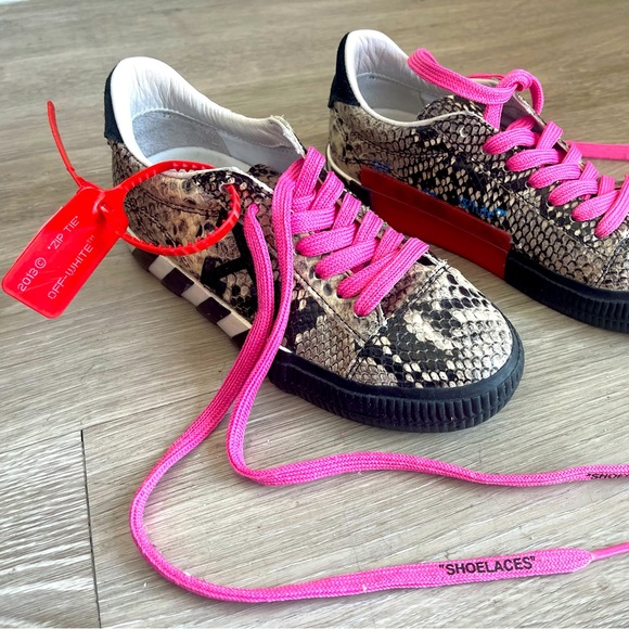 Off-White | Shoes | Offwhite Co Virgil Abloh Snakeskin Low Vulcanized ...